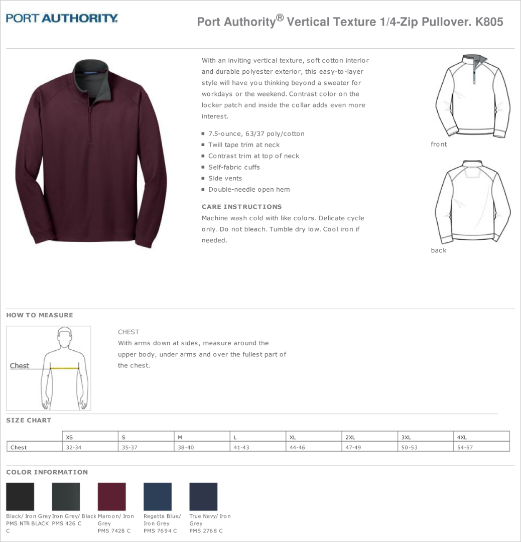 Port Authority Ladies Vertical Texture Full-Zip Jacket. – Senior ...